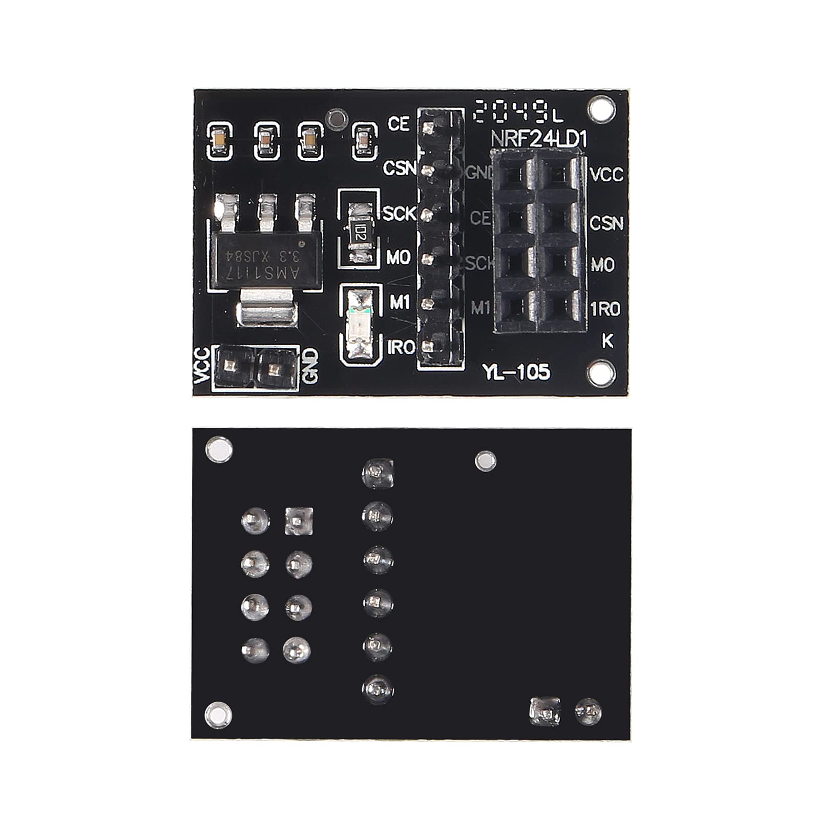UMLIFE 5pcs NRF24L01+PA+LNA RF Transceiver Module with SMA Antenna 2.4 GHz 1100m + 5pcs NRF24L01 Wireless Module with Breakout Adapter On-Board 3.3V Regulator for Arduino
