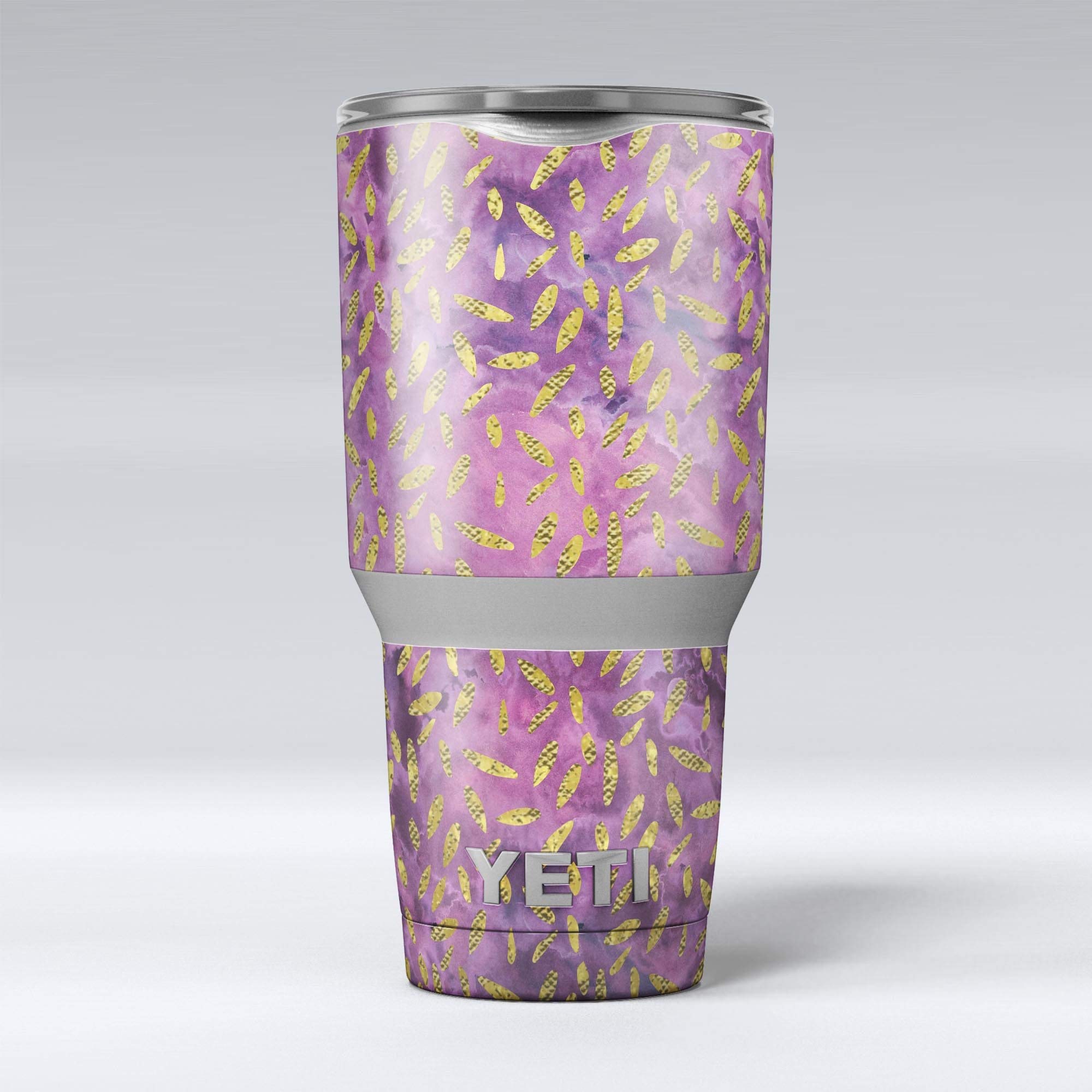 Design Skinz Daisy Pedals Over Purple Cloud Mix - Skin Decal Vinyl Wrap Kit Compatible with The Yeti Rambler Cooler Tumbler Cups
