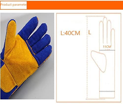 16 Inches Leather Welding Gloves Heat Fire Resistant (Welder gloves)