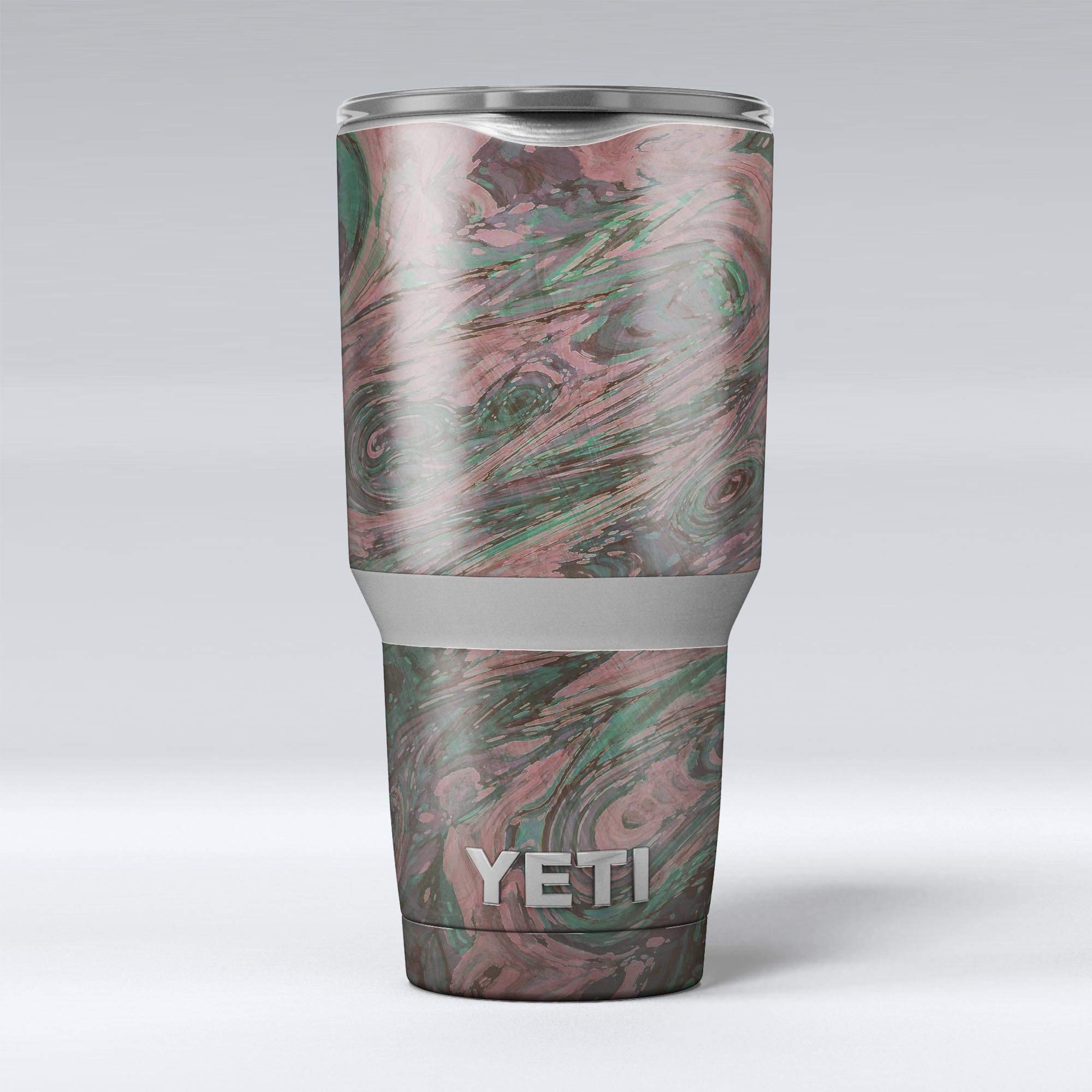 Design Skinz Green Slate Marble Surface V46 - Skin Decal Vinyl Wrap Kit Compatible with The Yeti Rambler Cooler Tumbler Cups