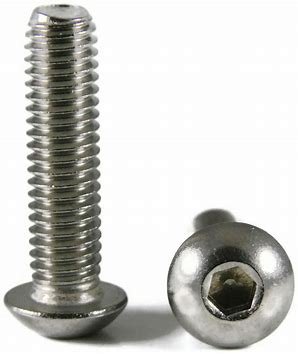 5/16"-24 x 1/2" Button Head Socket Cap Screw, Allen Socket Drive, 18-8 Stainless Steel, Full Thread - Quantity 10 - by Fastener Depot, LLC