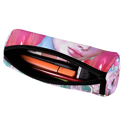 Mermaid Sea Shells and Star Fish Decorate Her Hair Pencil Bag Pen Case Stationary Case Pencil Pouch Desk Organizer Makeup Cosmetic Bag for School Office