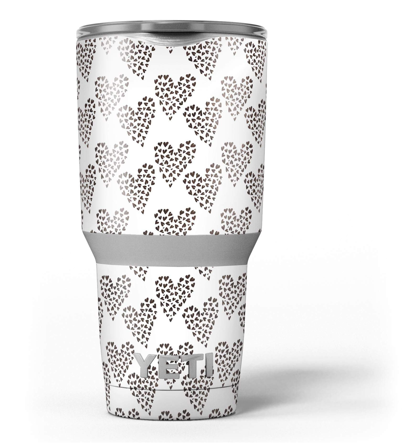 Design Skinz Hearts Within Hearts - Skin Decal Vinyl Wrap Kit Compatible with The Yeti Rambler Cooler Tumbler Cups