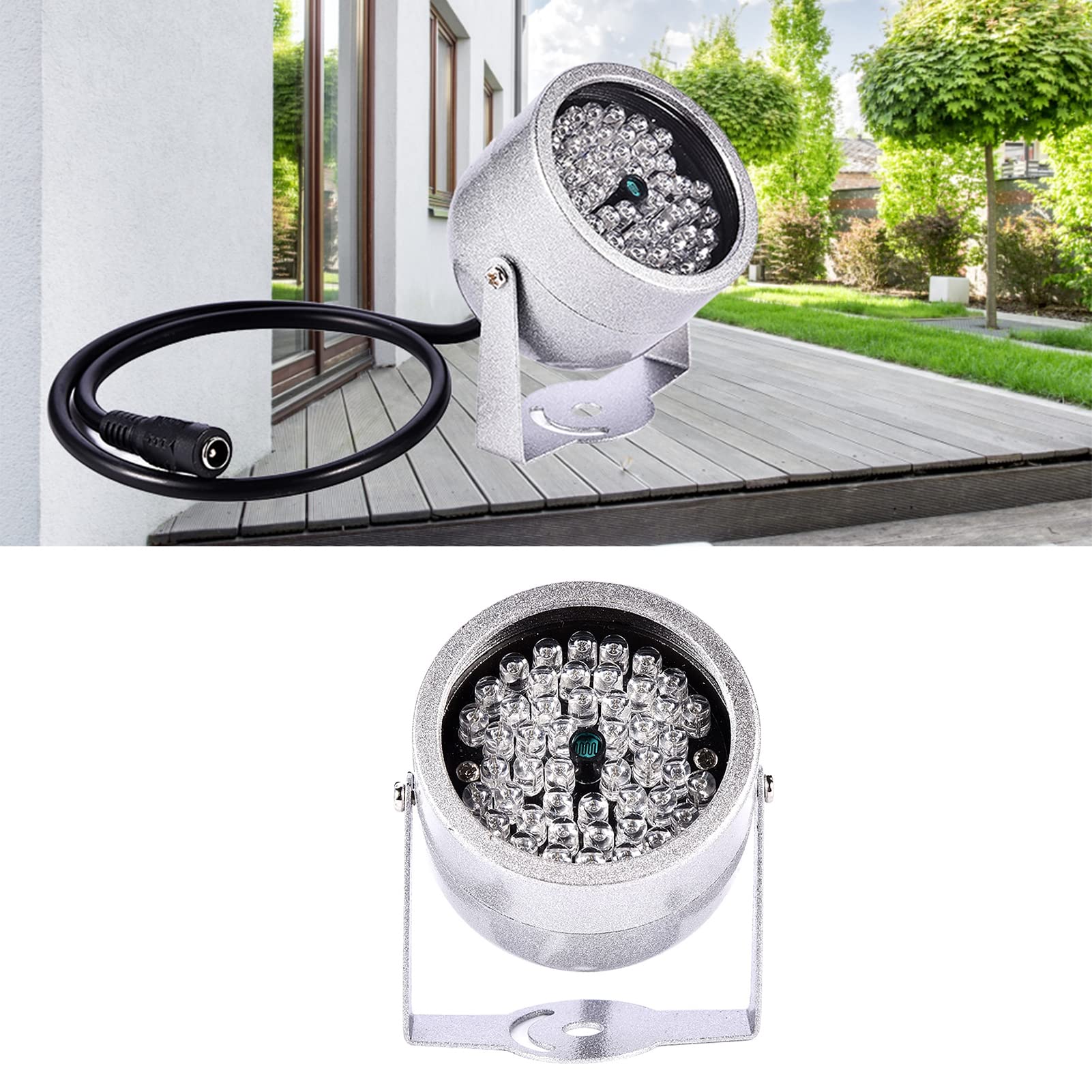 48 LED IR Lights,Intelligent Waterproof Infrared Night Vision Light for Security CCTV Camera,48-LED IR Light for Indoor or Outdoor Lights