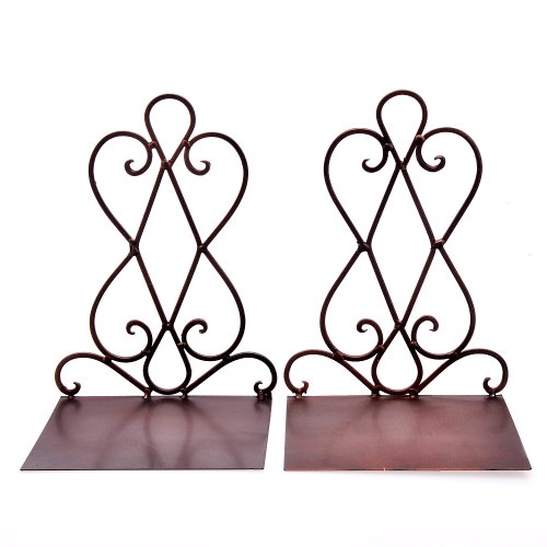 Artkingdome Book Ends Luxury Bookends Retro Organizer Stand Desk Holder Racks School Liberary Bookshelf Decorative Bookend 1pair w/Padding Gift