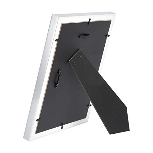Amazon Basics Photo Rectangular Picture Frame, Pack of 5, 8" x 10", Nickel, 11.18" L x 9.18" W