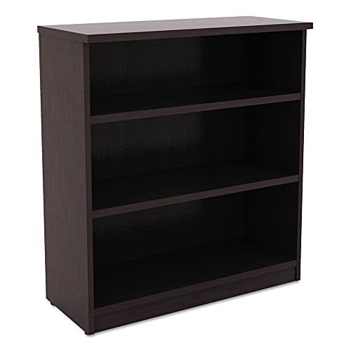Alera ALEVA634432ES Valencia Series 31-3/4 in. x 14 in. x 39-3/8 in. Three-Shelf Bookcase - Espresso