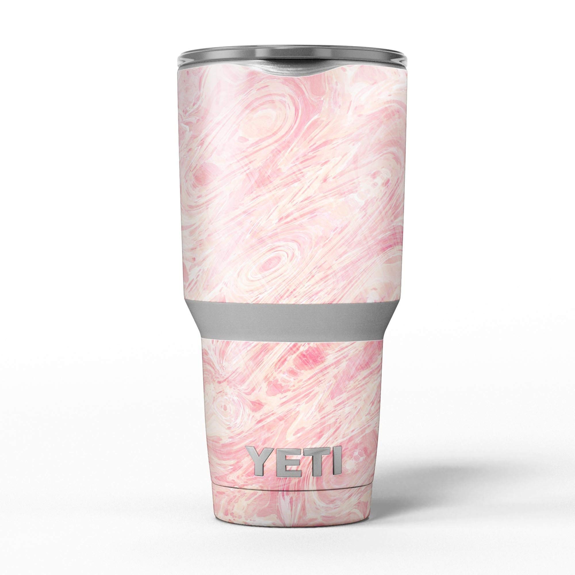 Design Skinz Pink Slate Marble Surface V42 - Skin Decal Vinyl Wrap Kit Compatible with The Yeti Rambler Cooler Tumbler Cups