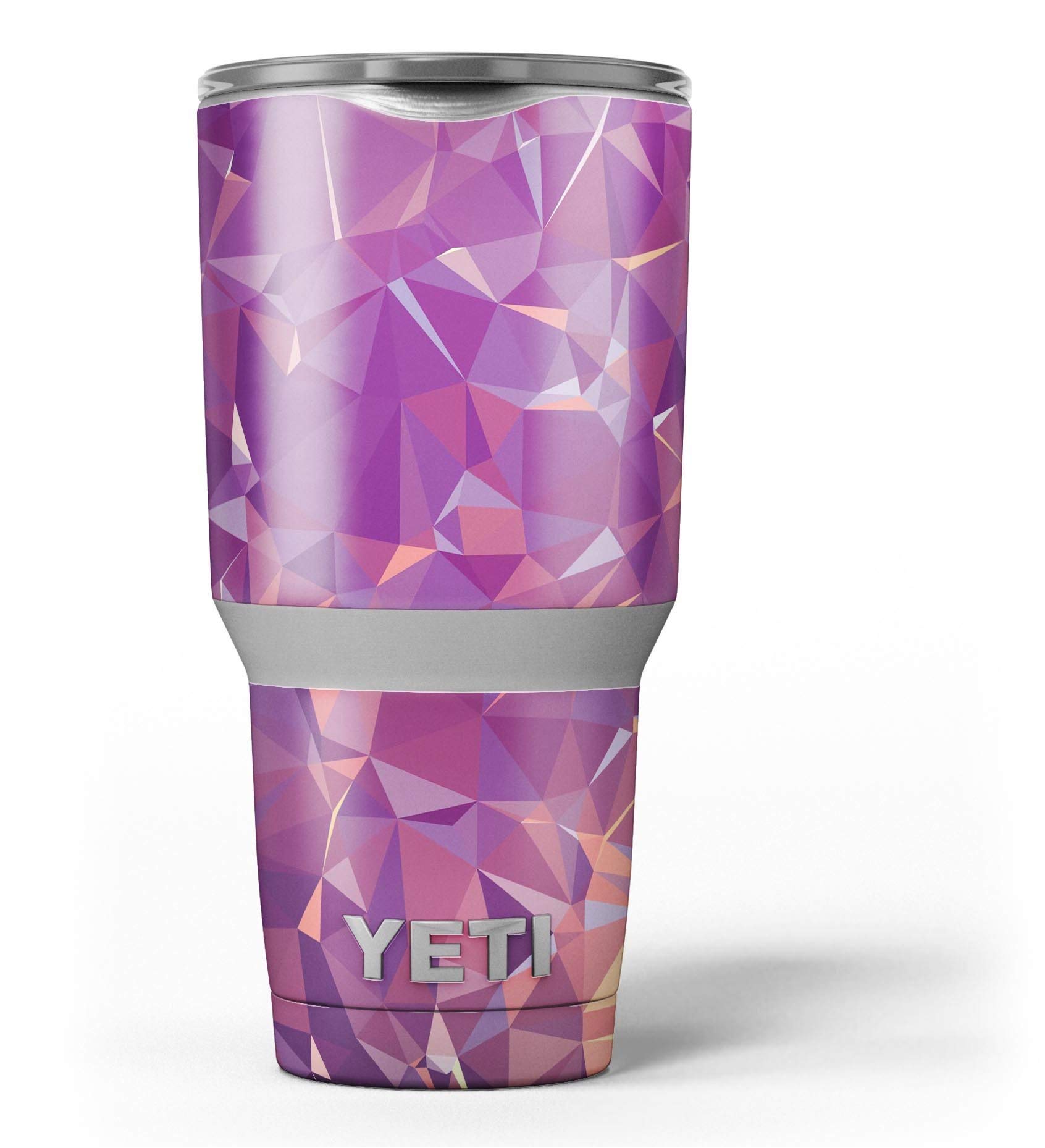 Design Skinz Pink Geometric V13 - Skin Decal Vinyl Wrap Kit Compatible with The Yeti Rambler Cooler Tumbler Cups