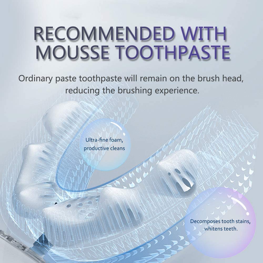 Ultrasonic Toothbrush, Automatic Toothbrush 360° Electric Sonic Toothbrush Teeth Whitening Kit with LED Light, Mayeec Electric Toothbrush Teeth Whitening