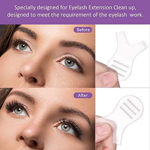 48 Pieces Y Shape Eyelash Brush Lash Perm Lift Brush Makeup Beauty Tool for Lash Grafting Eyelash Extension Cleanup Supplies (Transparent)
