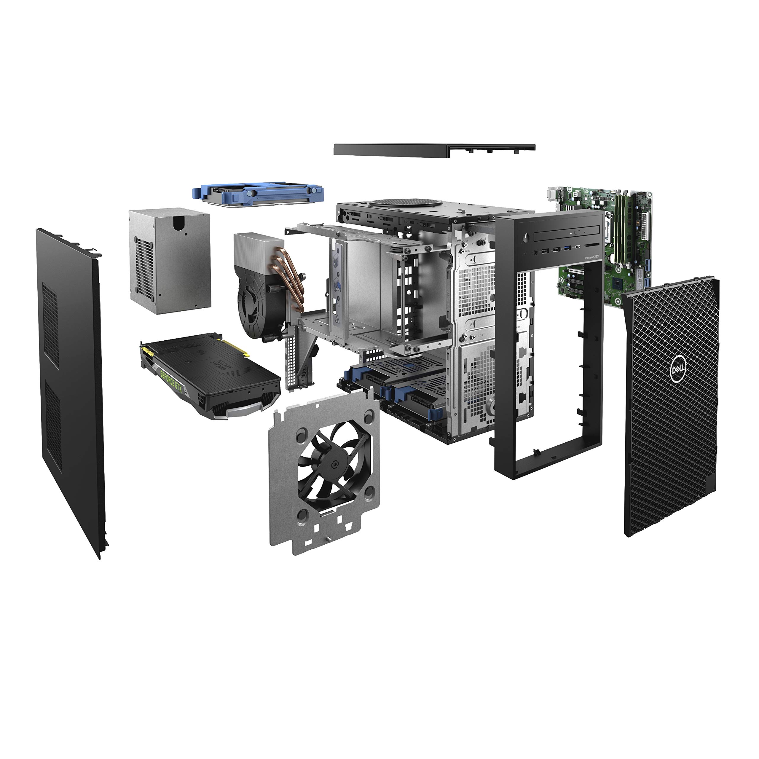 Dell Precision 3640 Tower Workstation - 3.8 GHz Intel Core i7 8-Core (10th Gen) - 64GB RAM - 1TB SSD + 4TB HDD - Quadro P1000, 4GB - Windows 10 pro
