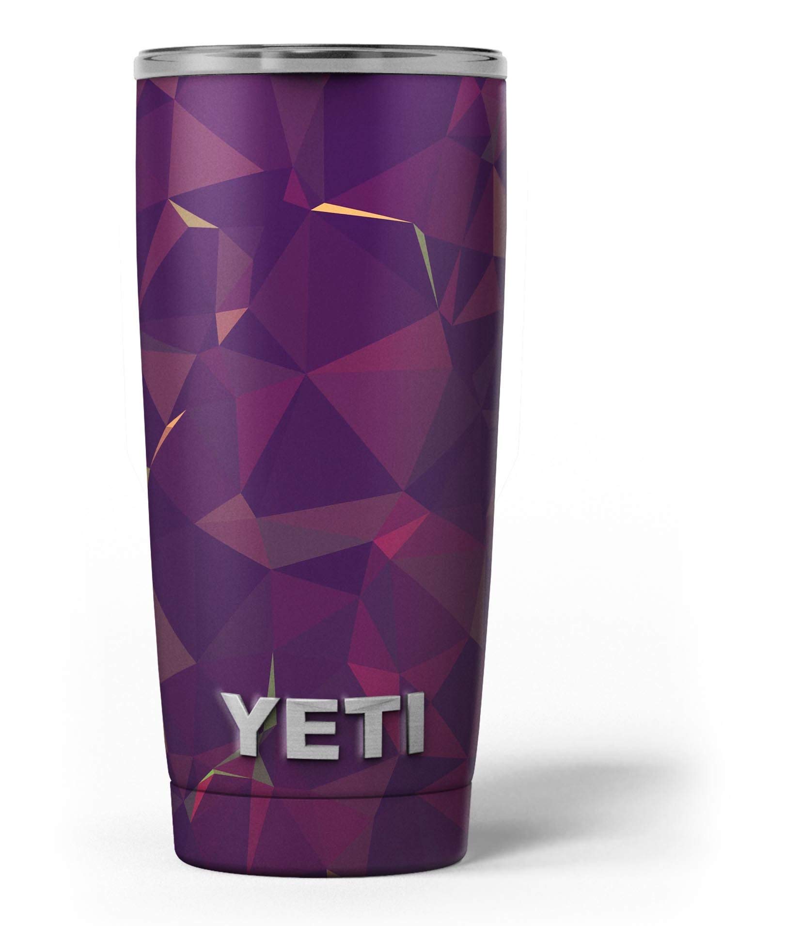 Design Skinz Purple and Orange Geometric Shapes - Skin Decal Vinyl Wrap Kit Compatible with The Yeti Rambler Cooler Tumbler Cups