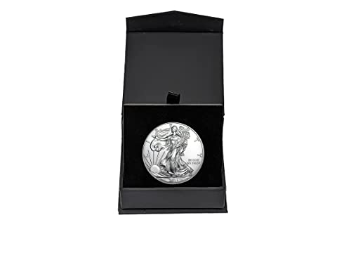 2015 - U.S. Silver Eagle in Plastic Air Tite in Magnet Close Black Gift Box - Gem Brilliant Uncirculated Dollar US Mint Uncirculated