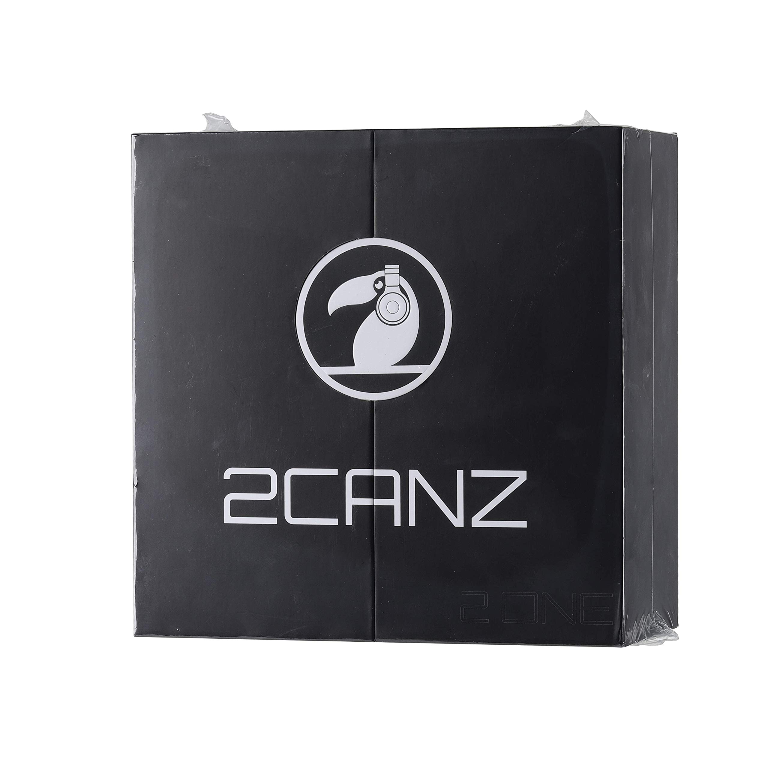 2CANZ Over-Ear Professional Wired DJ Headphones - 50mm Neodymium Drivers, Closed Back, Plush Comfrasoft Ear Cushions, 8-Way Adjustable Earpads, Foldable, and Joint Listening