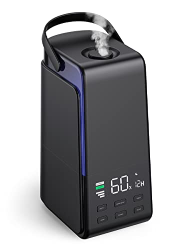 4L Quiet Humidifiers for Large Room,Ultrasonic Cool Mist Humidifiers with Humidistat,Plants humidifier indoor,Easy Use,LED Display,Sleep Mode,Large Room Humidifiers for Bedroom/Home/Office/Living Room