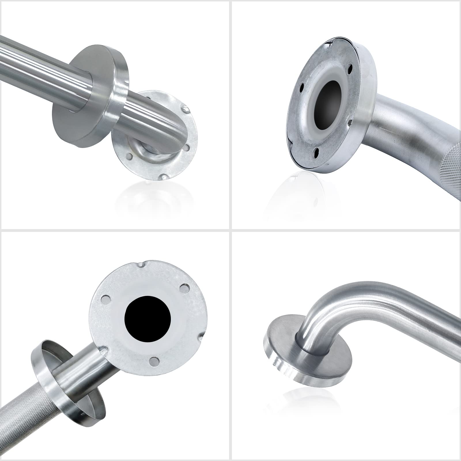 18 Inch Shower Grab Bar 2 Pack Brushed Nickel SUS304 Safety Bathroom Grab Bars with Concealed Screws, 500lbs Support Assist Bath Handle Balance Bar for Handicap Elderly Pregnant