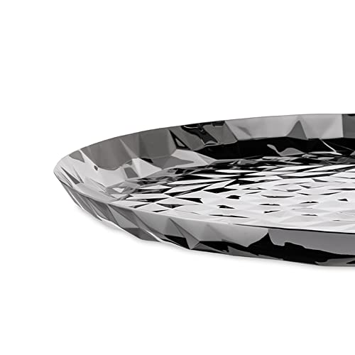 Alessi "Joy n 3" Round Tray in 18/10 Stainless Steel Mirror Polished, Silver