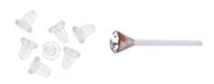 18 Pairs Multi Colors Clear Crystal Acrylic Nylon Plastic Posts Medical No Metal Sensitive Ears Hypoallergenic Stud Earrings