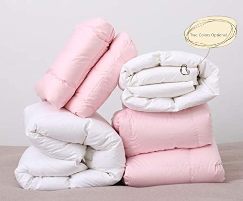 Baby Goose Lightweight All Season BabyToddler White Goose Down Comforter Duvet Insert for Crib Bedding 100 Percent Cotton Shell Down Proof (White, 33x43in)