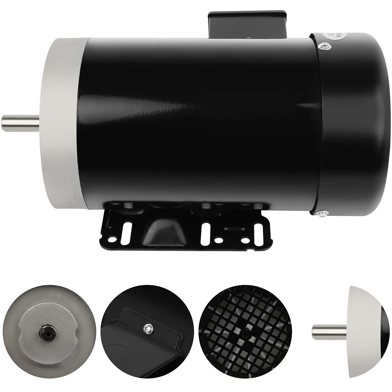 2HP Electric Motor 1750RPM General Purpose Three Phase 56C Motor TEFC 230/460V 5/8" Shaft Diameter 4 Pole 60HZ