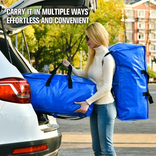 Moving Bags, Large Heavy Duty Moving Boxes for Space Saving Moving Storage, Moving Supplies, Totes for Storage with Backpack Handles Zipper(8 Pack)