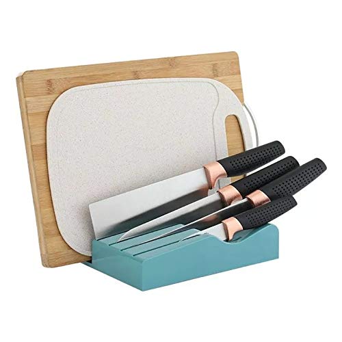 CUJUX 4 Slot Knife Rack Kitchen Drainer Chopping Cutting Board Holder Storage Organize K1MF(Without knife) (Color : A)