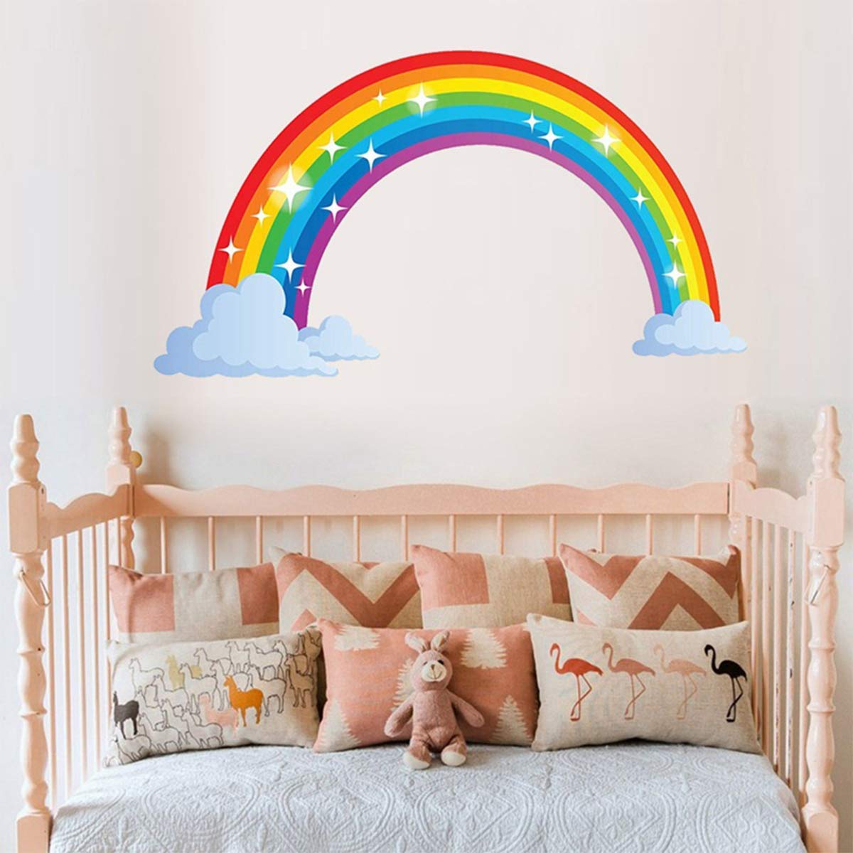 Bamsod Rainbow Wall Decal Kids Wall Stickers Nursery Home Decor 40cm x 73cm