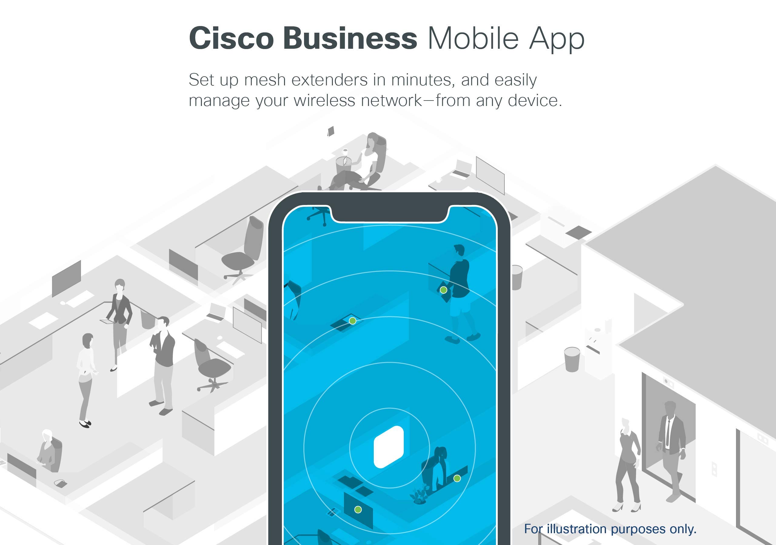 Cisco Business 143ACM Wi-Fi Mesh Extender | 802.11ac | 2x2 | 1 GbE Port | Wall Mount | Limited Lifetime Protection (CBW143ACM-B-NA) | Requires Cisco Business Wireless Access Points