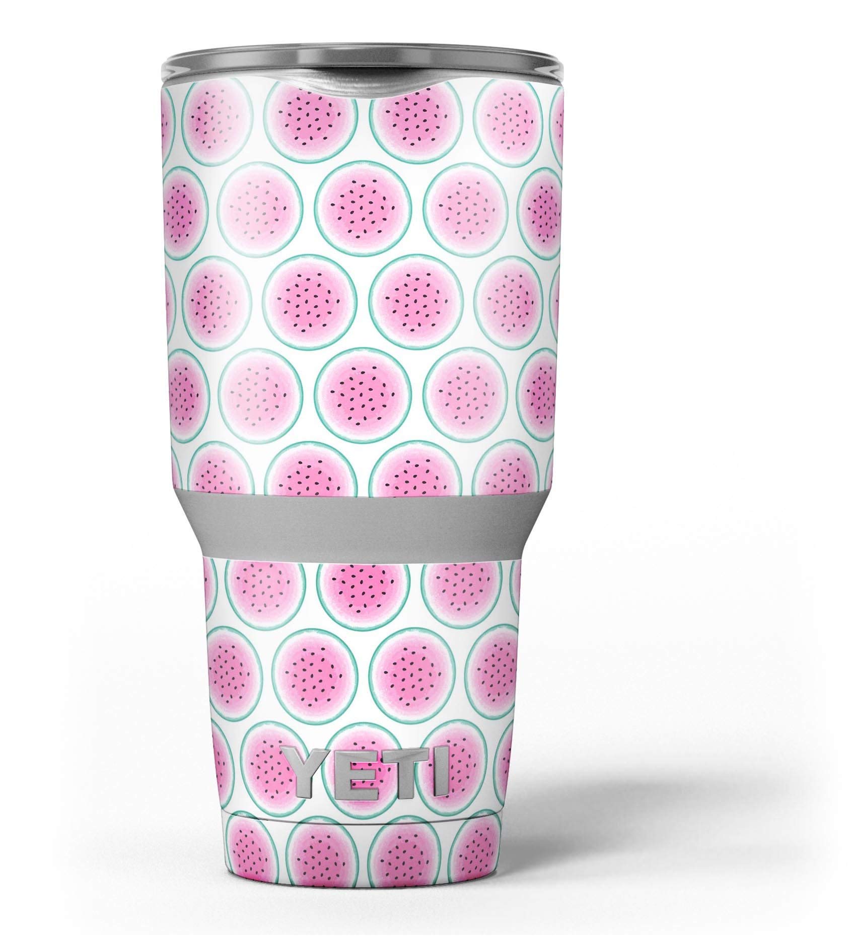 Design Skinz The Watermelon Polka Dot Pattern - Skin Decal Vinyl Wrap Kit Compatible with The Yeti Rambler Cooler Tumbler Cups