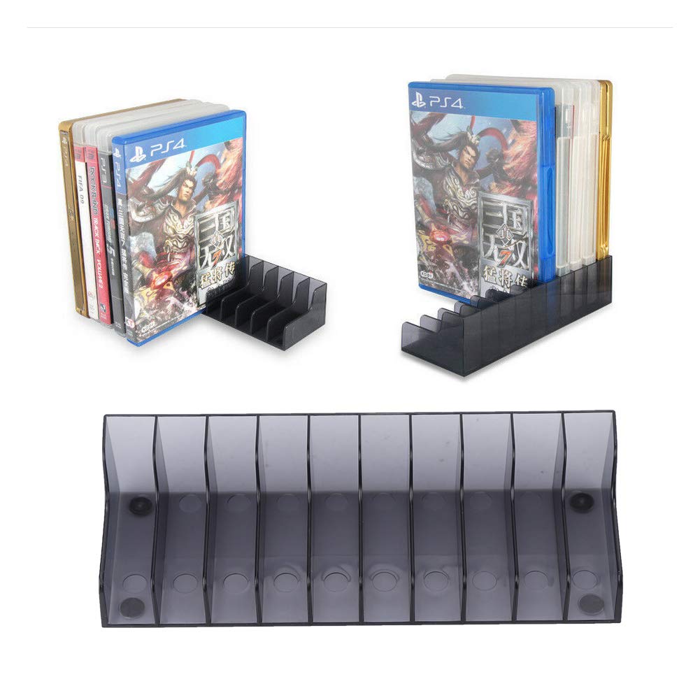 2Pcs Game Card Storage Box for PS4, Large Capacity, Portable Game CD Storage Stand Holder Bracket for PS4/SLIM/PRO