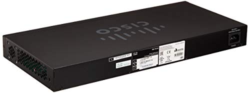 Cisco Refresh SG110-24 Desktop Switch with 24 Gigabit Ethernet (GbE) Ports Plus 2 Combo Mini-GBIC SFP, Small Business Product, Limited Hardware Warranty (SG110-24-NA-RF)