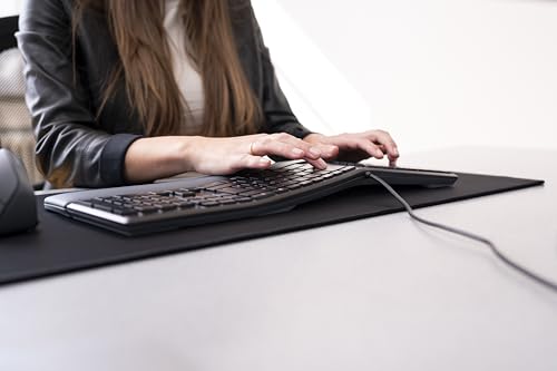 CHERRY KC 4500 Ergo, International Layout, QWERTY Keyboard, Ergonomic Keyboard, with Padded Palm Rest, Wired Keyboard, Black