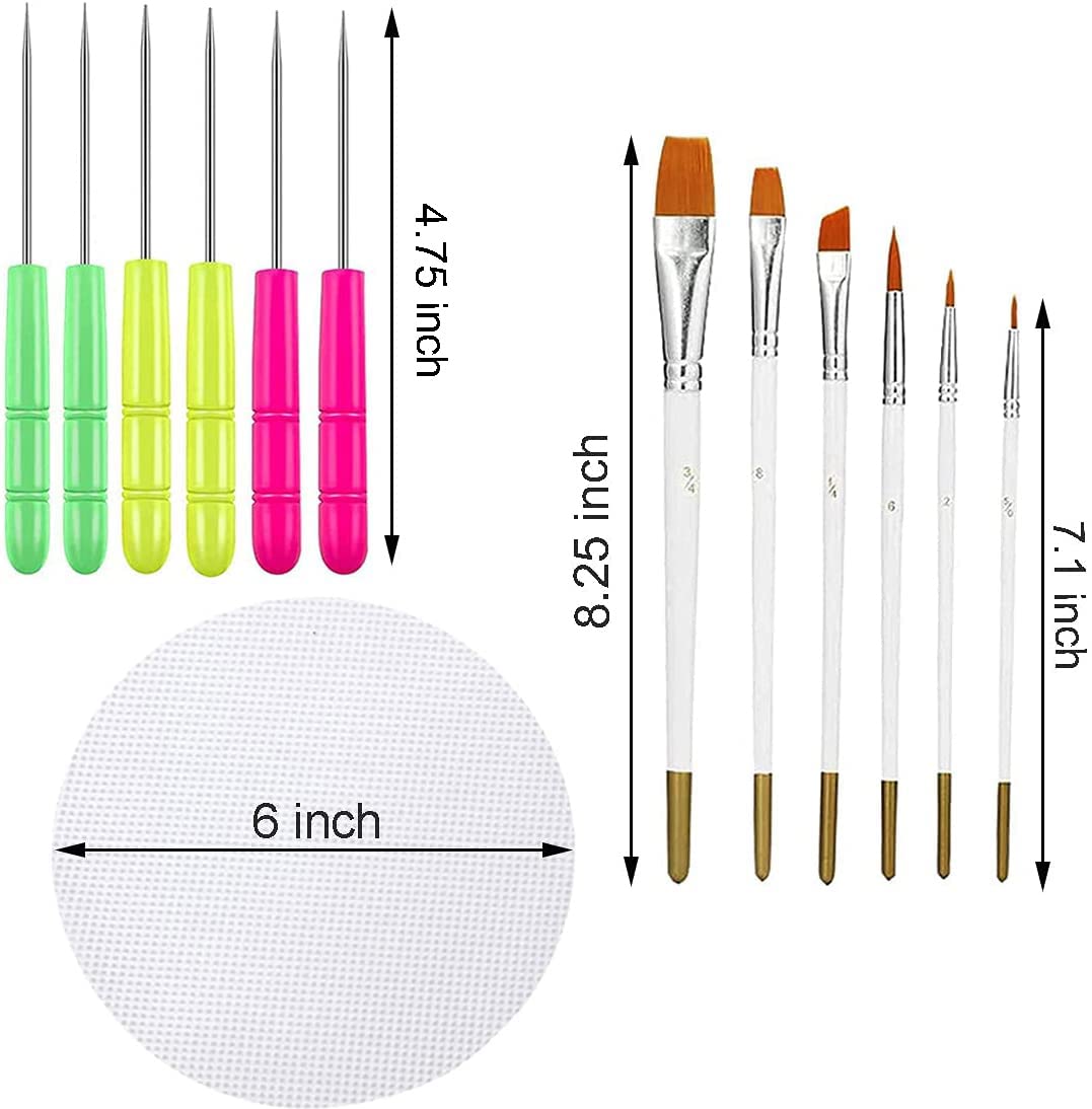 16 Pcs Cookie Decorating Kit Cookie Turntable Decorating Supplies with 2 Acrylic Cookie Turntable 6 Cookie Scribe Needle and 2 Silicone Mesh Mats 6 Cookie Decoration Brushes