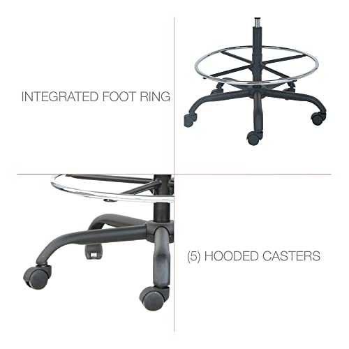 Alera ALEMT4610 Alera Mota Series Big And Tall Stool, Black