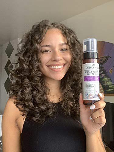 CURLSMITH - Bouncy Strength Volume Foam, Styling Foam for Curly & Wavy Hair, Light Hold (7.5 fl oz)