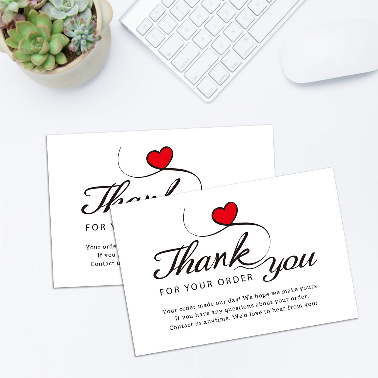 50 PCS Thank You for Your Order Cards - Customer Thank You Cards-Postcards Purchase Inserts to Support Small Business, Package Insert 4X6 Inches.