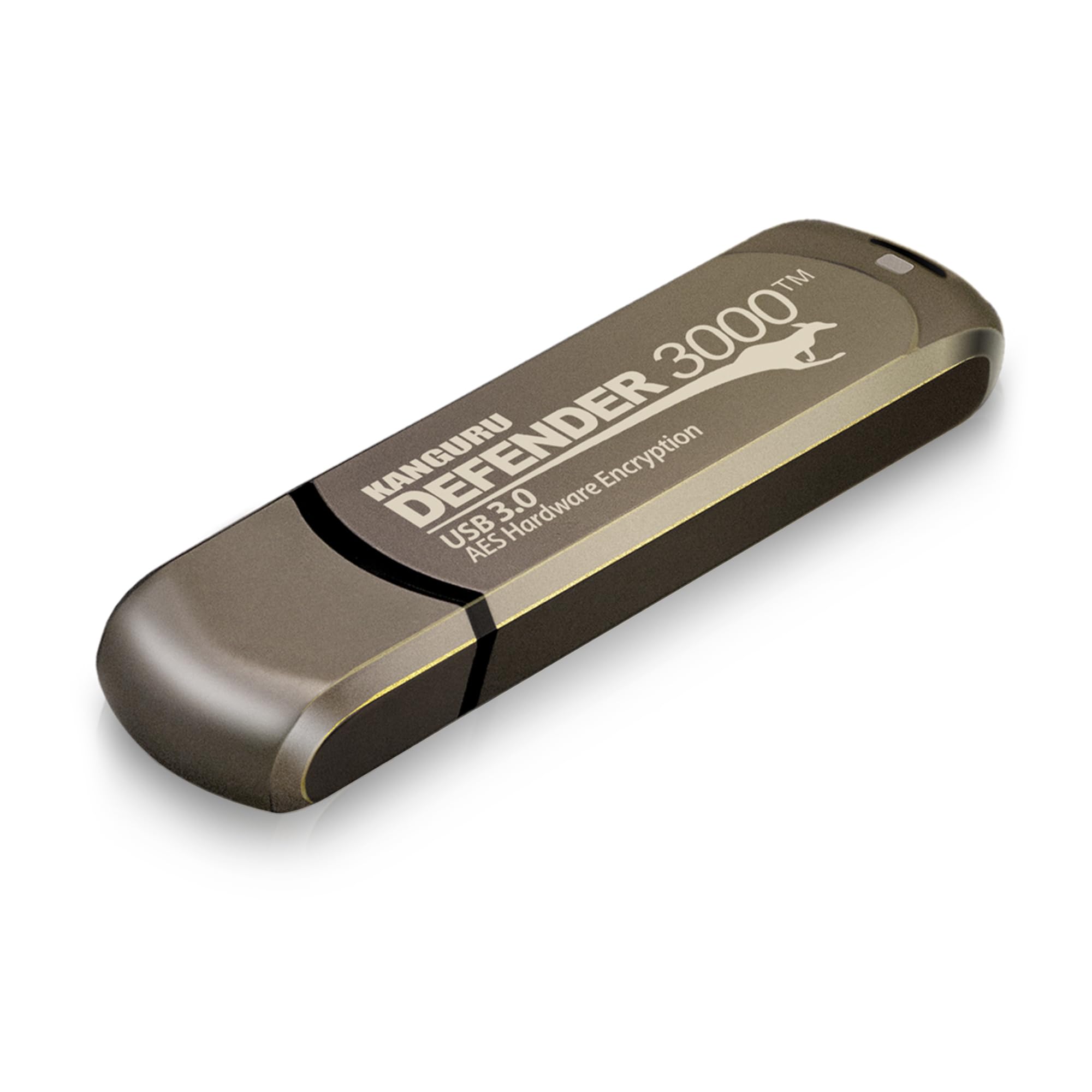 Kanguru Defender 3000 – 256 GB Hardware Encrypted Flash Drive - FIPS 140-2 Level 3 Certified - SuperSpeed USB 3.0 – Water Resistant