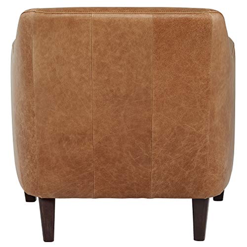 Amazon Brand β Stone & Beam Grover Modern Living Room Accent Chair, 30"W, Cognac Leather