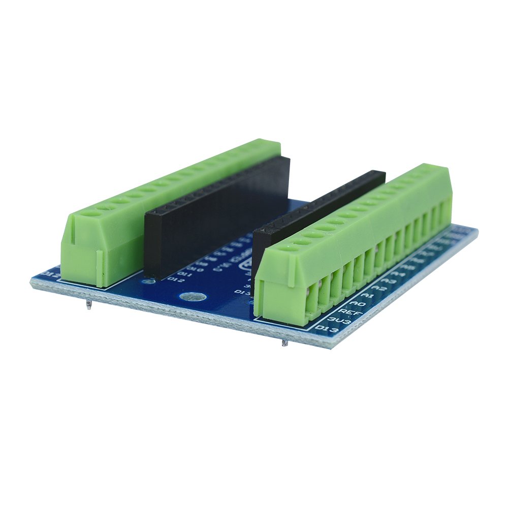 Aideepen 5pcs Nano V3.0 Expansion Board V3.0 Breakout Board Screw Terminal Adapter Shield Nano V3.0 AVR ATMEGA328P-AU Module