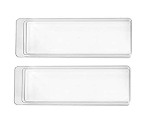 LilGift ARAD 2 Pieces Clear Vanity & Drawer Organizer, Acrylic Organizer, Drawer Divider, Makeup Bathroom Organizer, Kitchen Utensils
