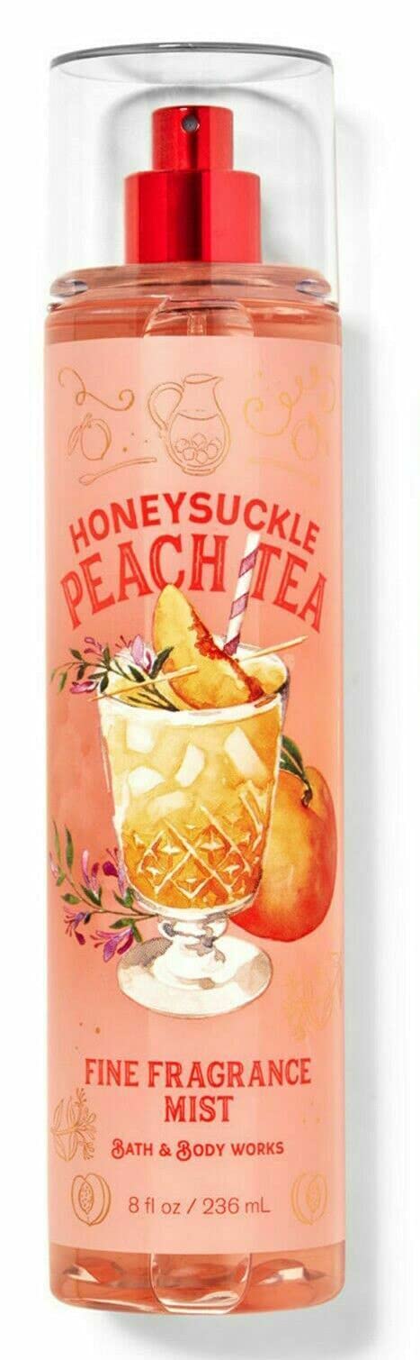 Bath & Body Works Honeysuckle Peach Tea Signature Collection Fragrance Mist 8 Fl Oz (Honeysuckle Peach Tea)