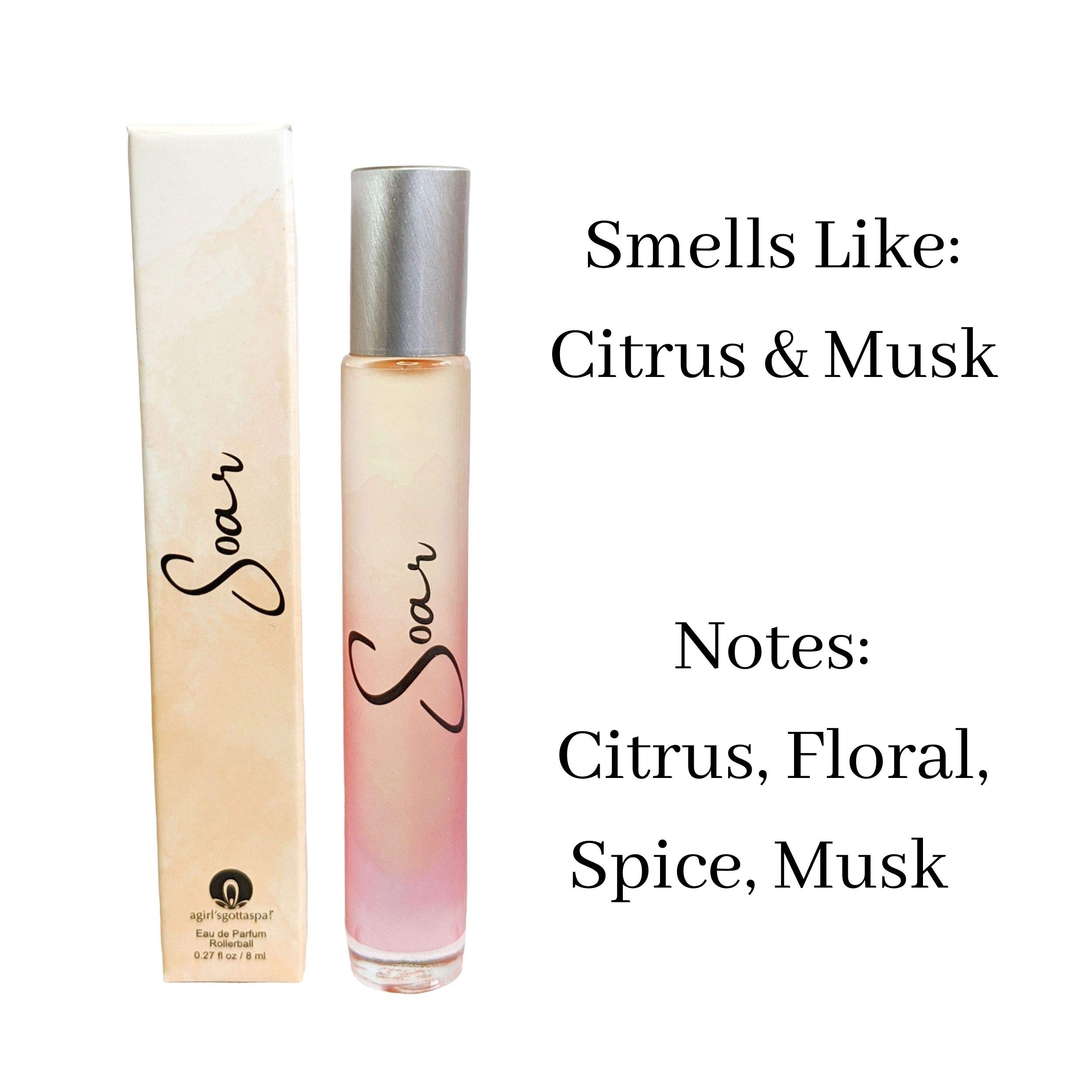 A Girl's Gotta Spa! Soar Citrus and Musk Roll On Perfume Oil for Women 10ml, Vegan and Leaping Bunny Certified