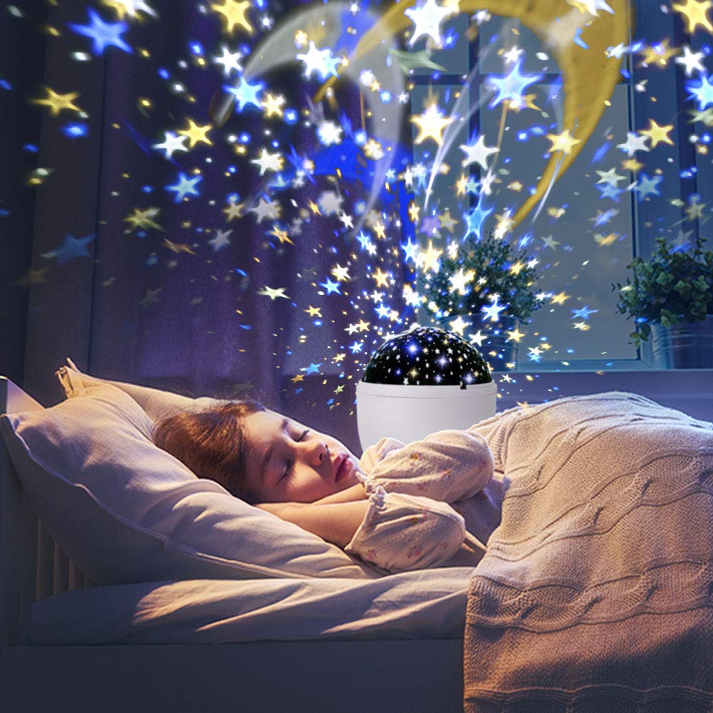 Aytai Star Projector Night Lights for Kids with Timer, Moon Star Projector Light with 3 Kind of Shells 21 Changing Modes, Galaxy Light Projector for Bedroom Baby Nursery Birthday Christmas Gifts