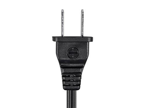 6ft 18AWG AC Power Cord Cable w/o Polarized, 10A (NEMA 1-15P to IEC-320-C7)