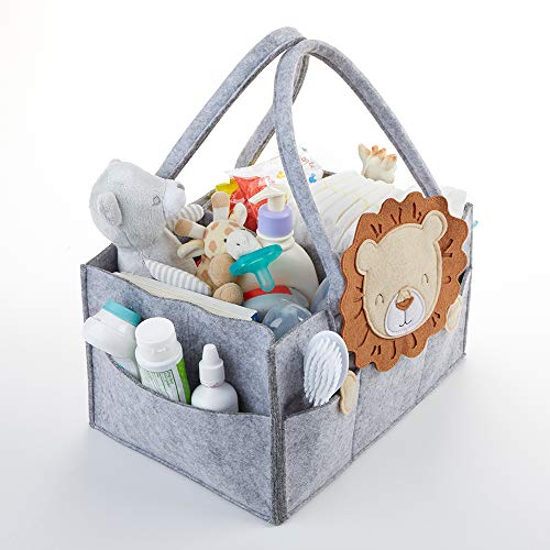 Baby Aspen Lion Diaper Caddy Changing Table Organizer, Orange, One Size