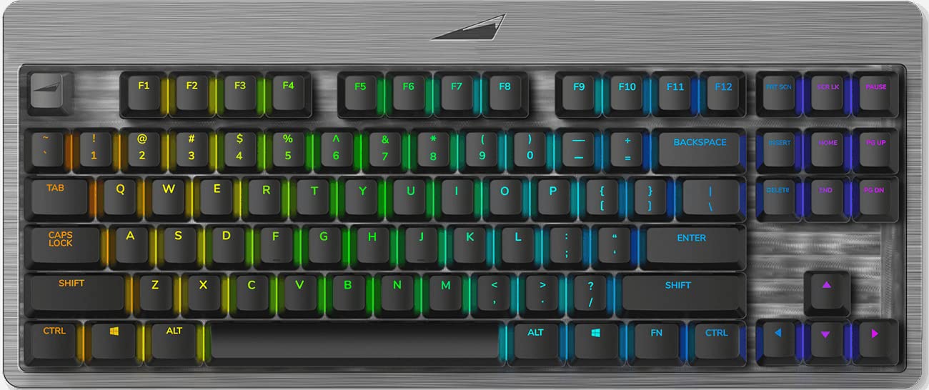 Mountain Everest Core Mechanical Gaming Keyboard - USB Hub - Cherry MX Hot-Swappable Switches - RGB Backlit (Gunmetal Gray, Speed Silver - Fastest & Linear)