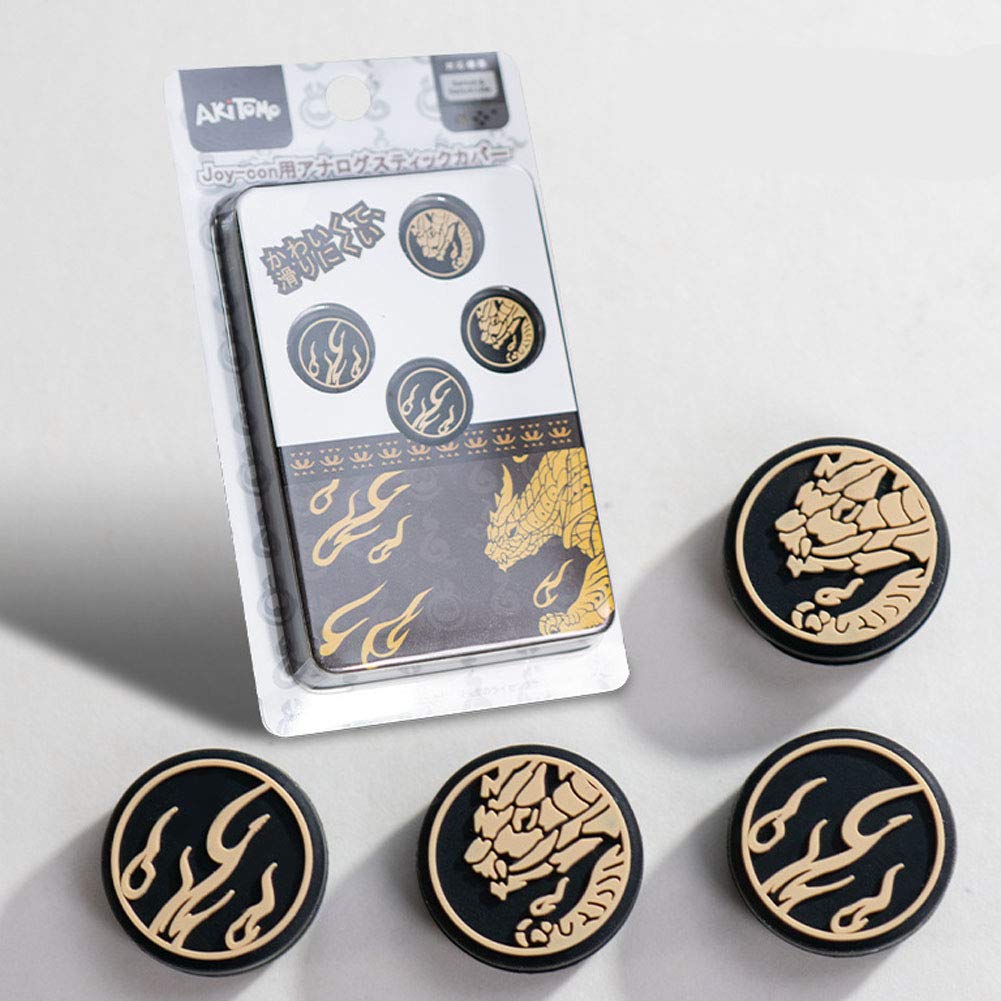 7 Kinds of Monster Hunter Themed Accessories for Switch, Joy-con Cover, Joy Con Thumb Grip, Carry Bag, Case for Switch, Protective Case Cover for Nintendo Switch, Playstand for Switch(Thumb Grip2)