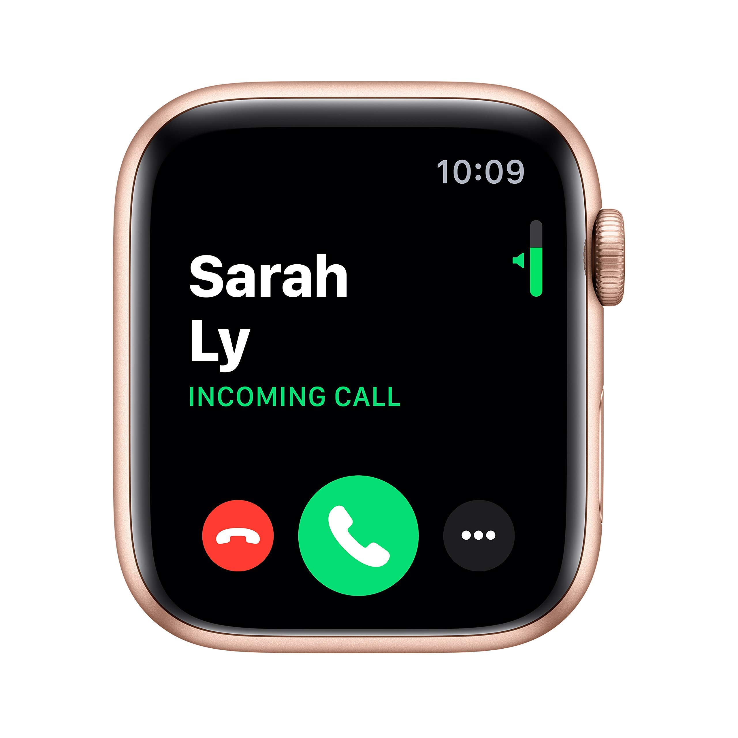 Apple Watch Series 5 (GPS, 44MM) - Gold Aluminum Case with Pink Sand Sport Band (Renewed)