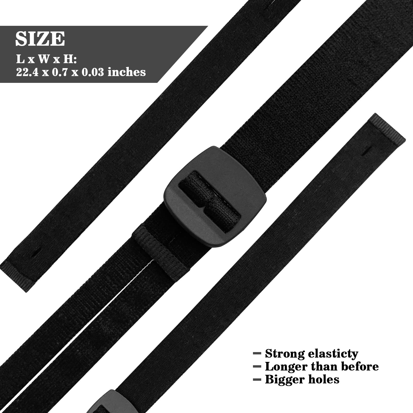 Airfit N30 P10 Headgear Straps Fully Adjustable CPAP Replacement Supplies Upgraded Headgear Straps for Resmed Airfit P10 N30 Airsense 10 Nasal Pillow Mask - 2 Pack Black
